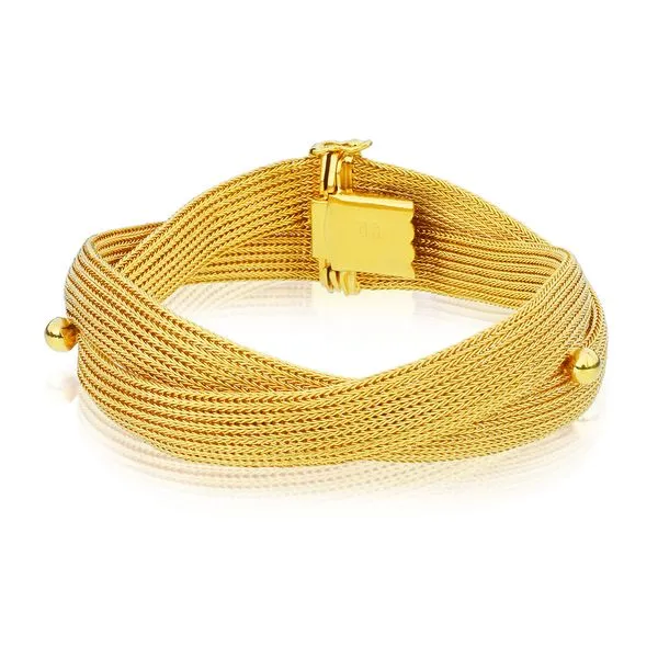 Gold braided mesh bracelet store
